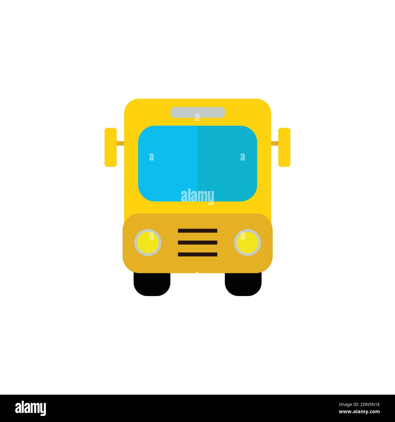 Bus yellow school color icon. Simple sign, logo. Bus sign. Transport ...