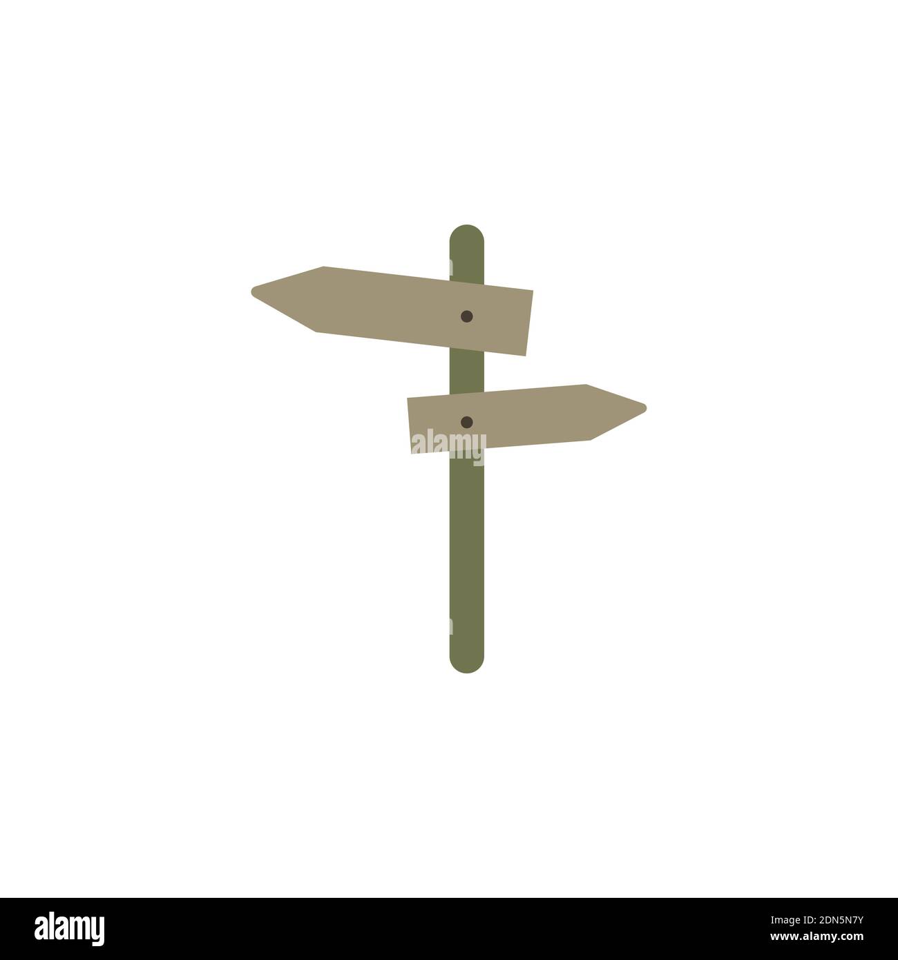 signpost, pointer color icon vector. Simple sign, logo Stock Vector ...