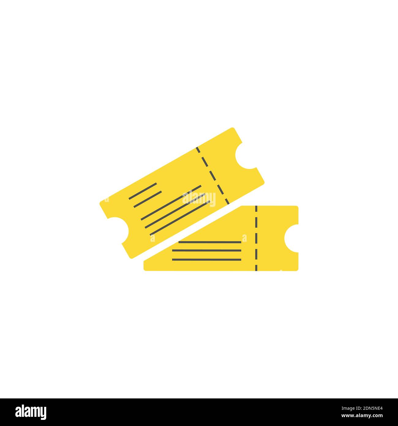 ticket color icon vector. Simple sign, yellow logo Stock Vector Image ...