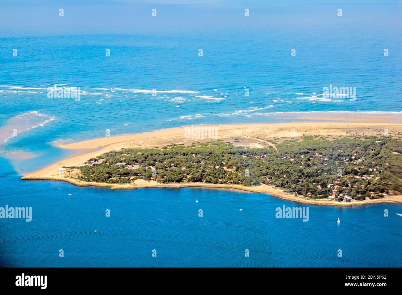 Aerial View Of Bay Stock Photo - Alamy