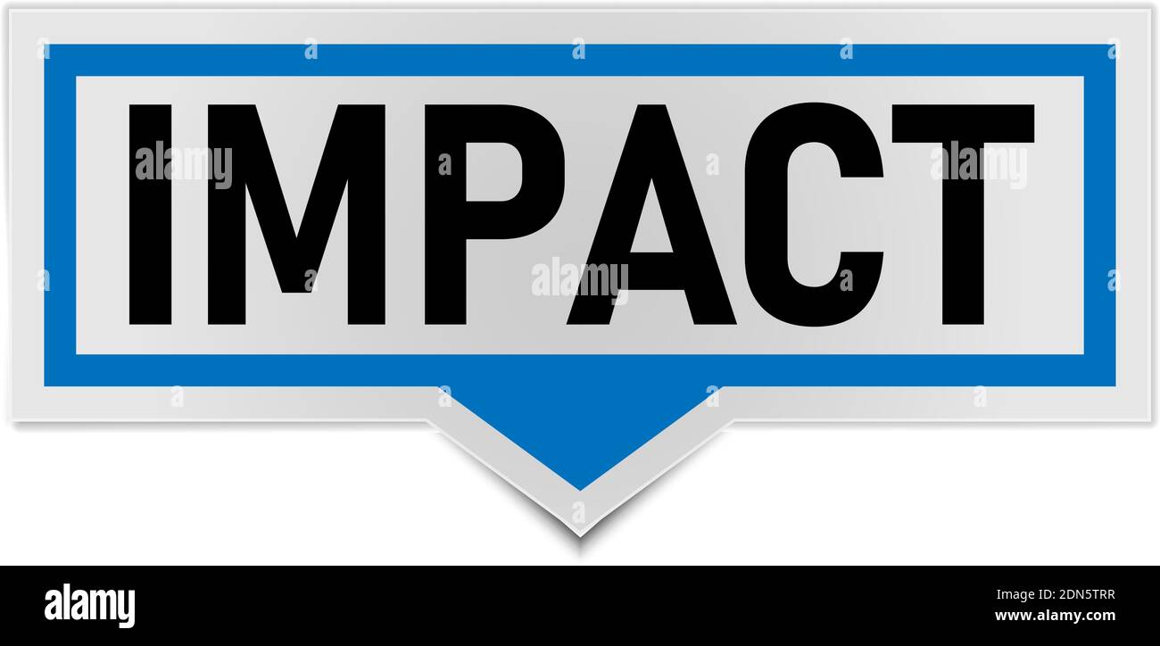 blue impact banner sign. impact speech bubble label Stock Vector Image ...