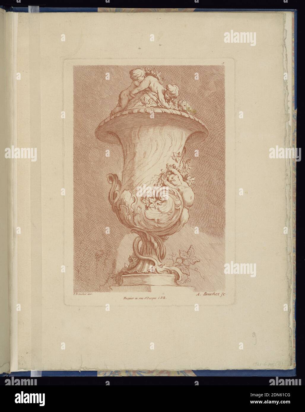 Plate 9, Livre de vases (Book of Vases), François Boucher, French, 1703 ...