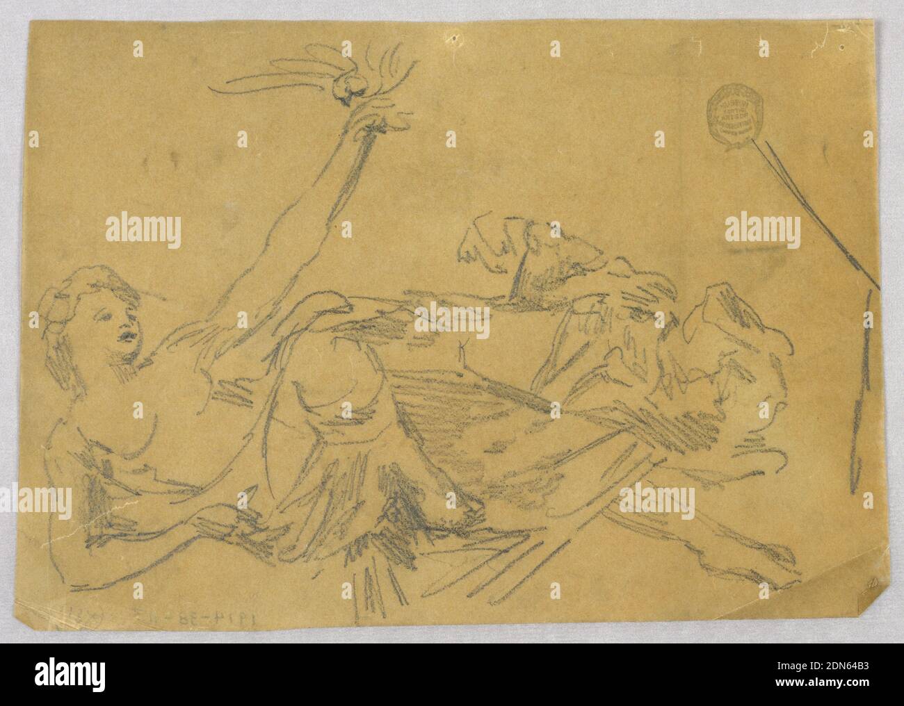 Sketch of Female Figure with a Dove, Francis Augustus Lathrop, American ...