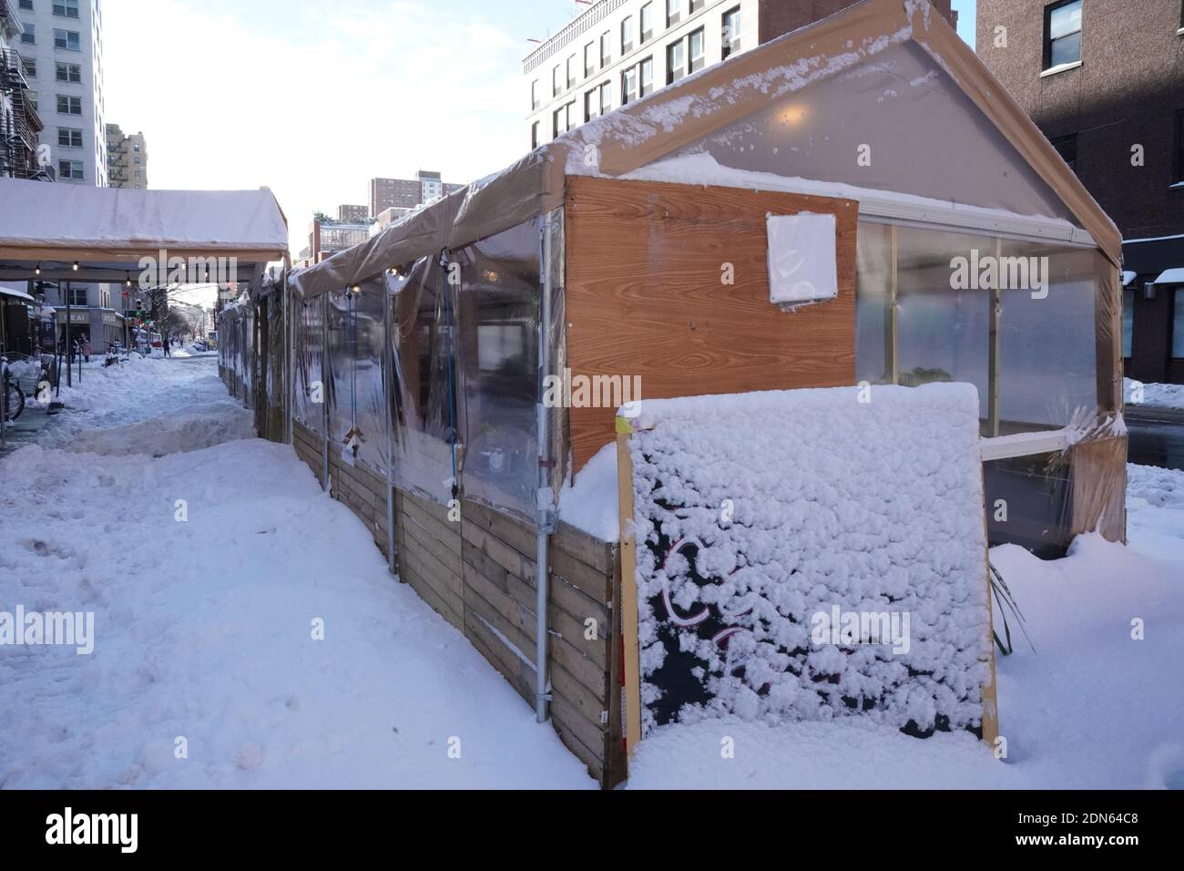 New York, NY, USA. 17th Dec, 2020. The outdoor dining area at the ...
