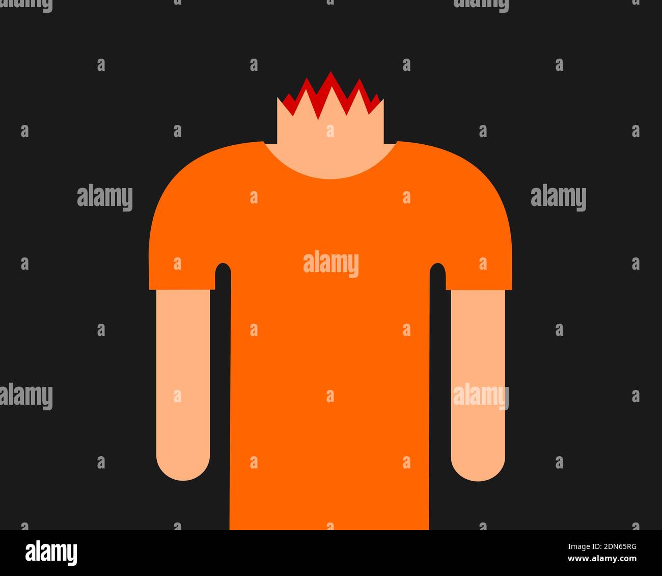 Beheading and decapitation - beheaded person is without head on the ...