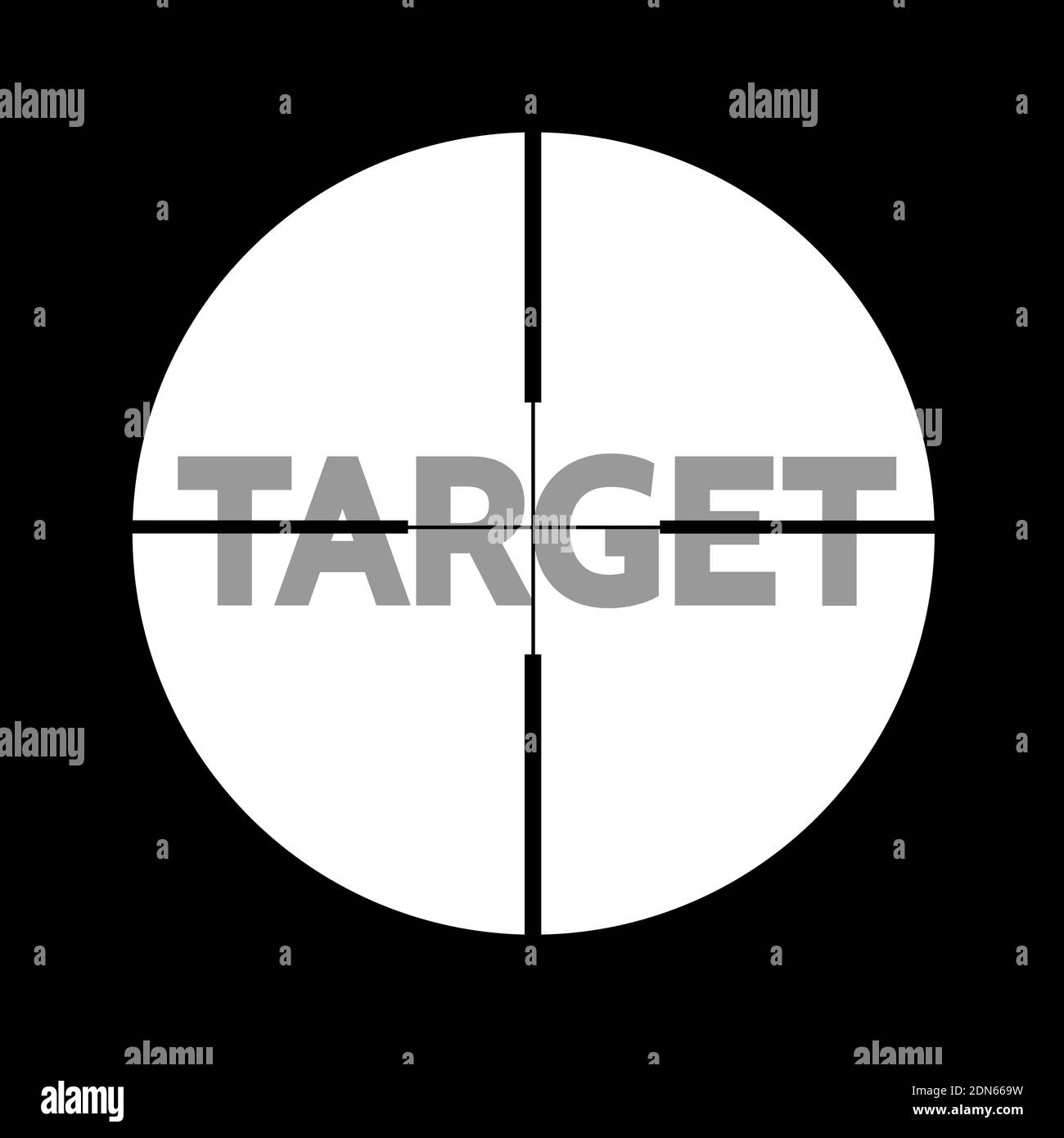 Shooting on target - using sniper gun to hit the object. Metaphor ...