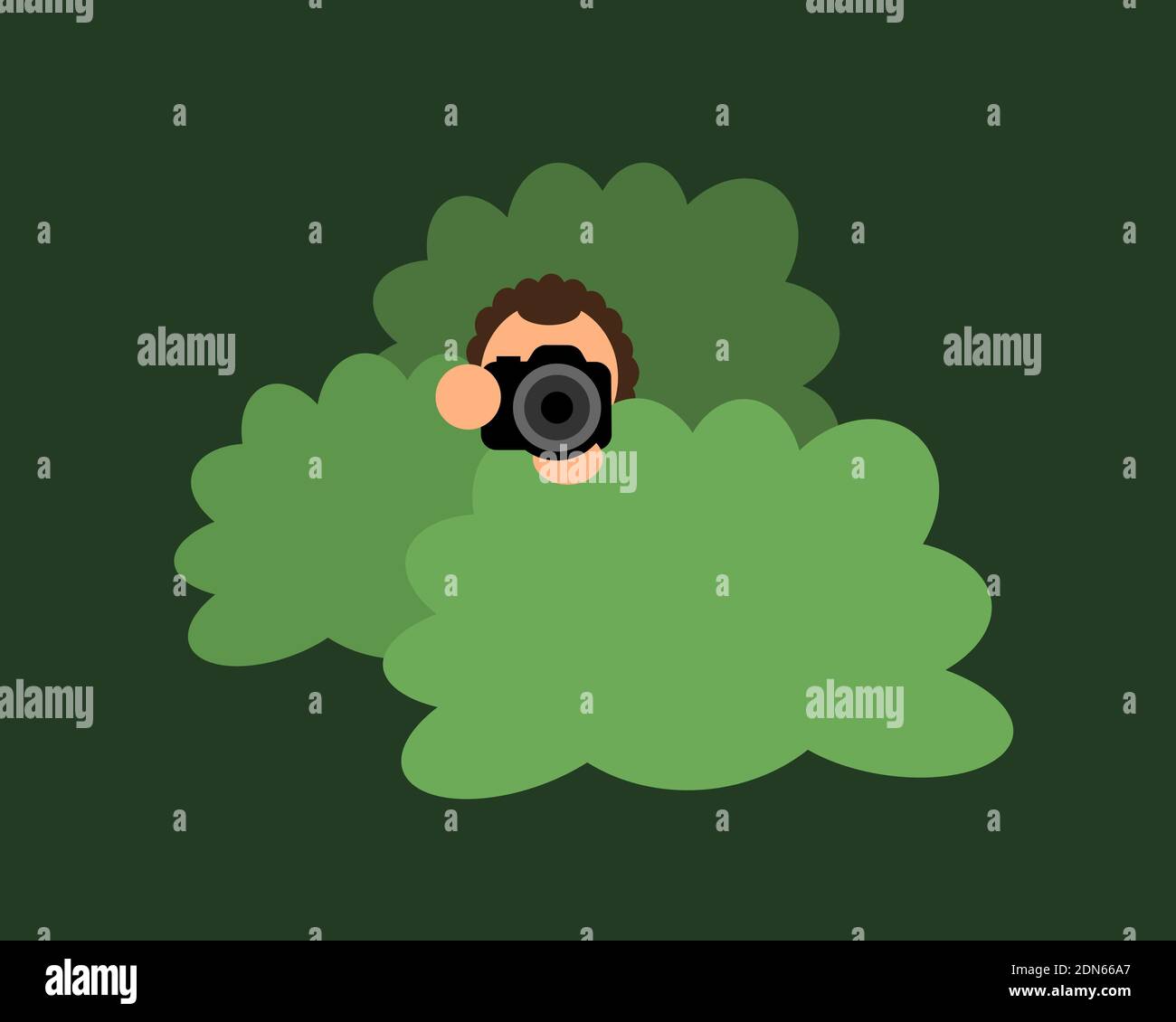 Man hidden camera cartoon hi-res stock photography and images - Alamy