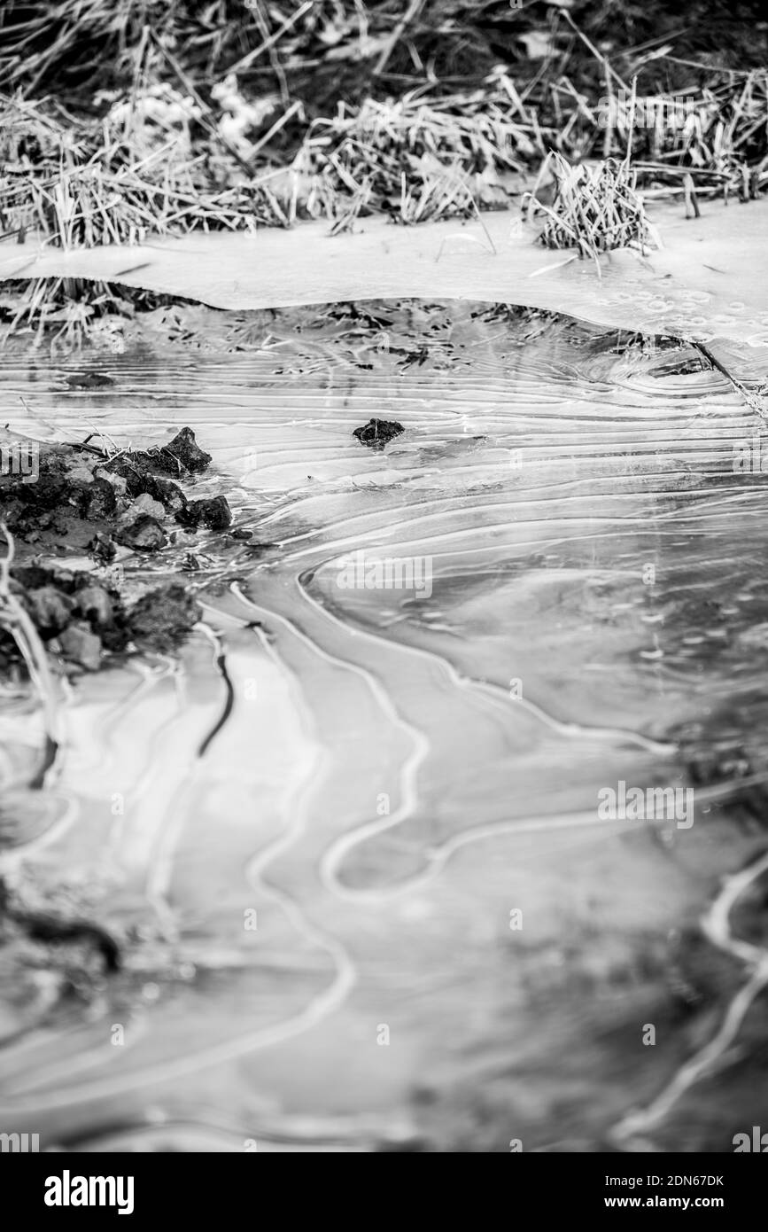 Lines of ice tell a story of water level decline Stock Photo - Alamy