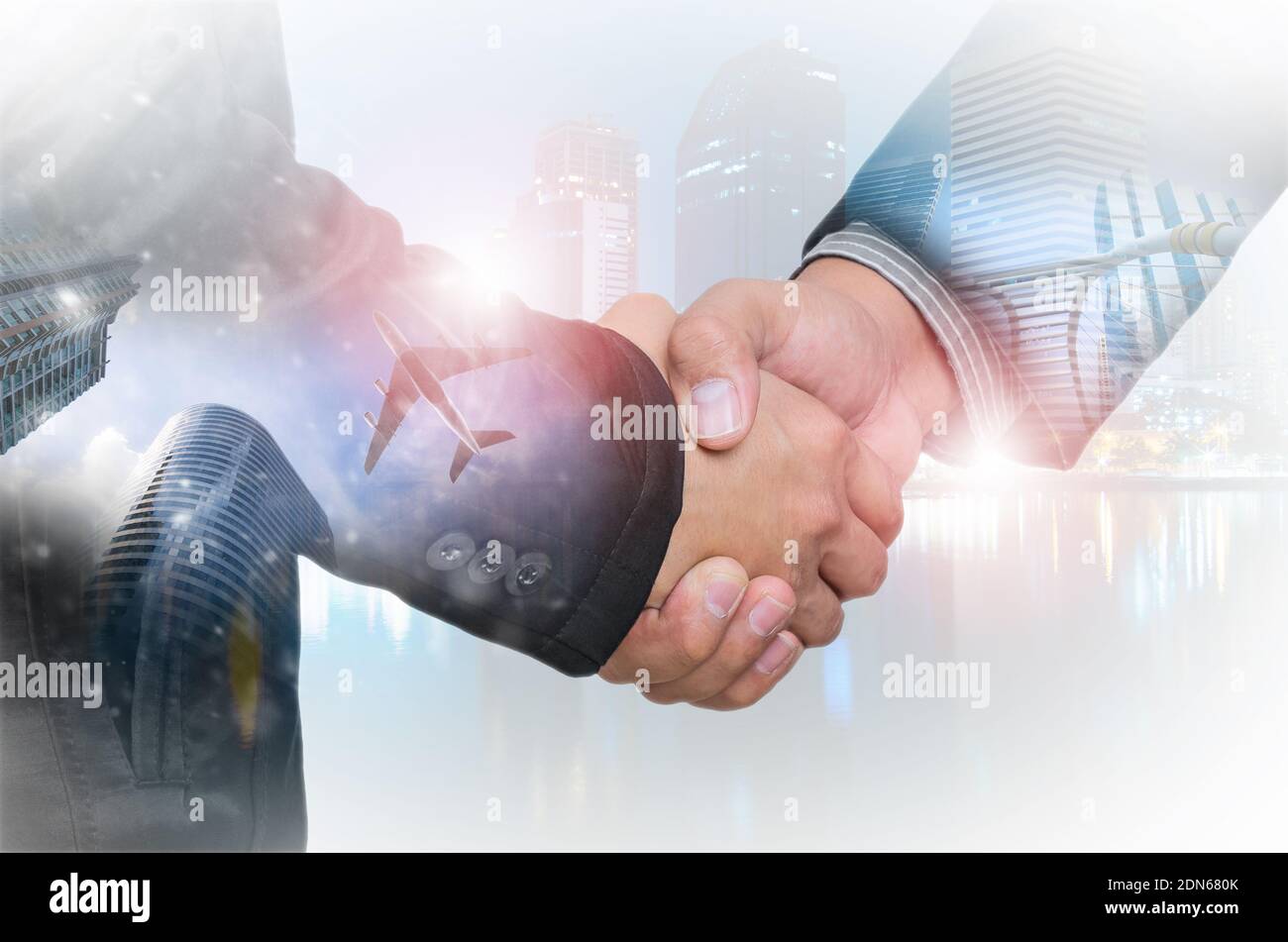 Business handshake multiple hi-res stock photography and images - Alamy