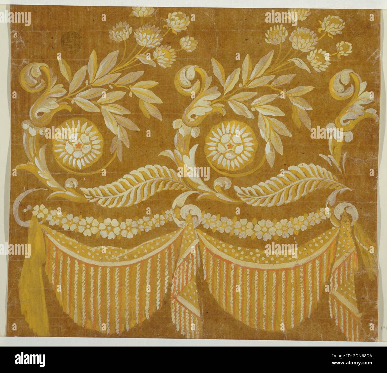 Design for an Embroidered Horizontal Border of the 'Fabrique de St. Ruf ...