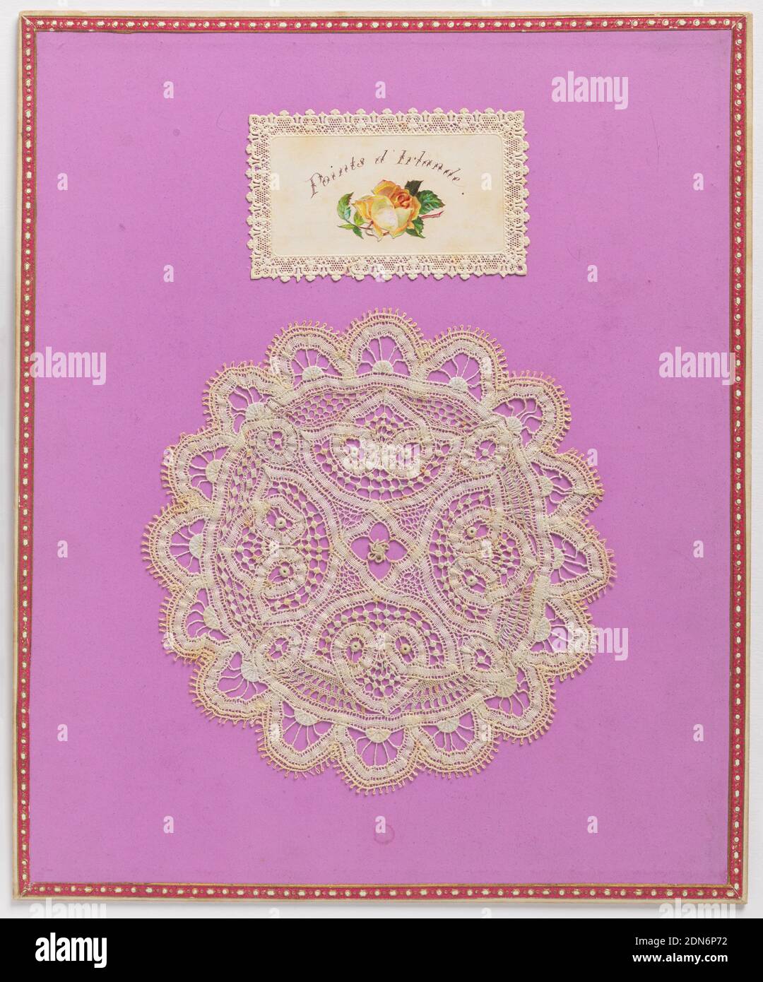 Sewing sample, France, late 19th century, Sewing sample Stock Photo - Alamy