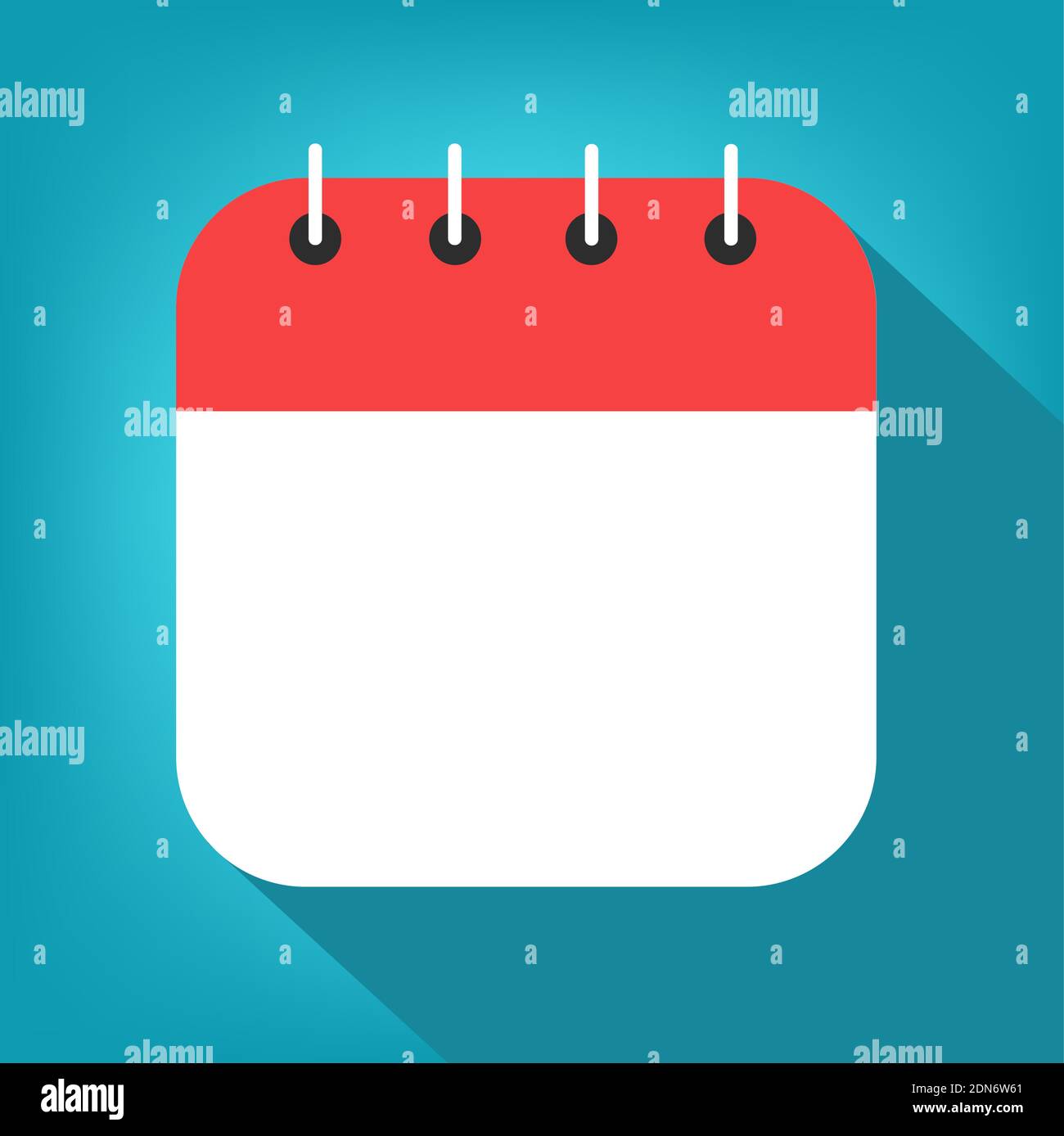 Empty calendar with red border on blue background vector Stock Vector ...