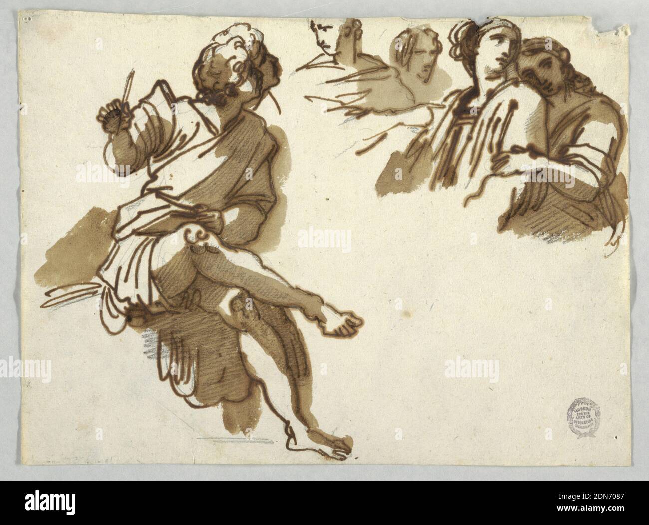 Five Figures from Parnassus by Raphael Sanzio, Felice Giani, Italian ...