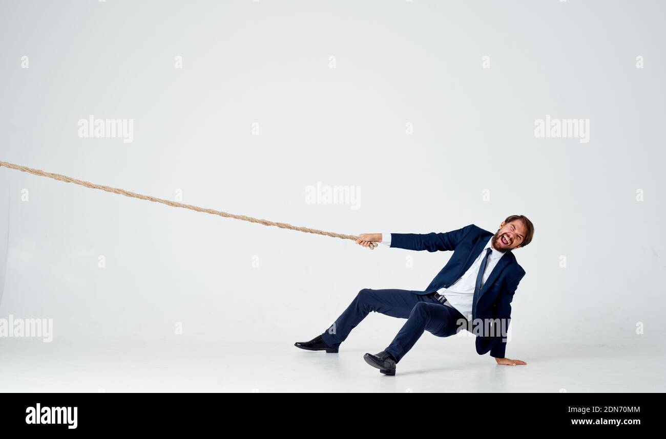 Businessman hands rope isolated on hi-res stock photography and images ...