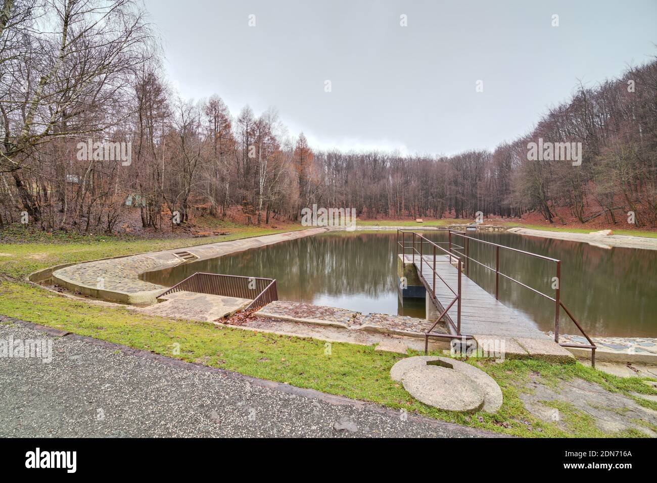 Outdoor swimming pool / basin Zochova Chata near Modra, Slovakia Stock ...