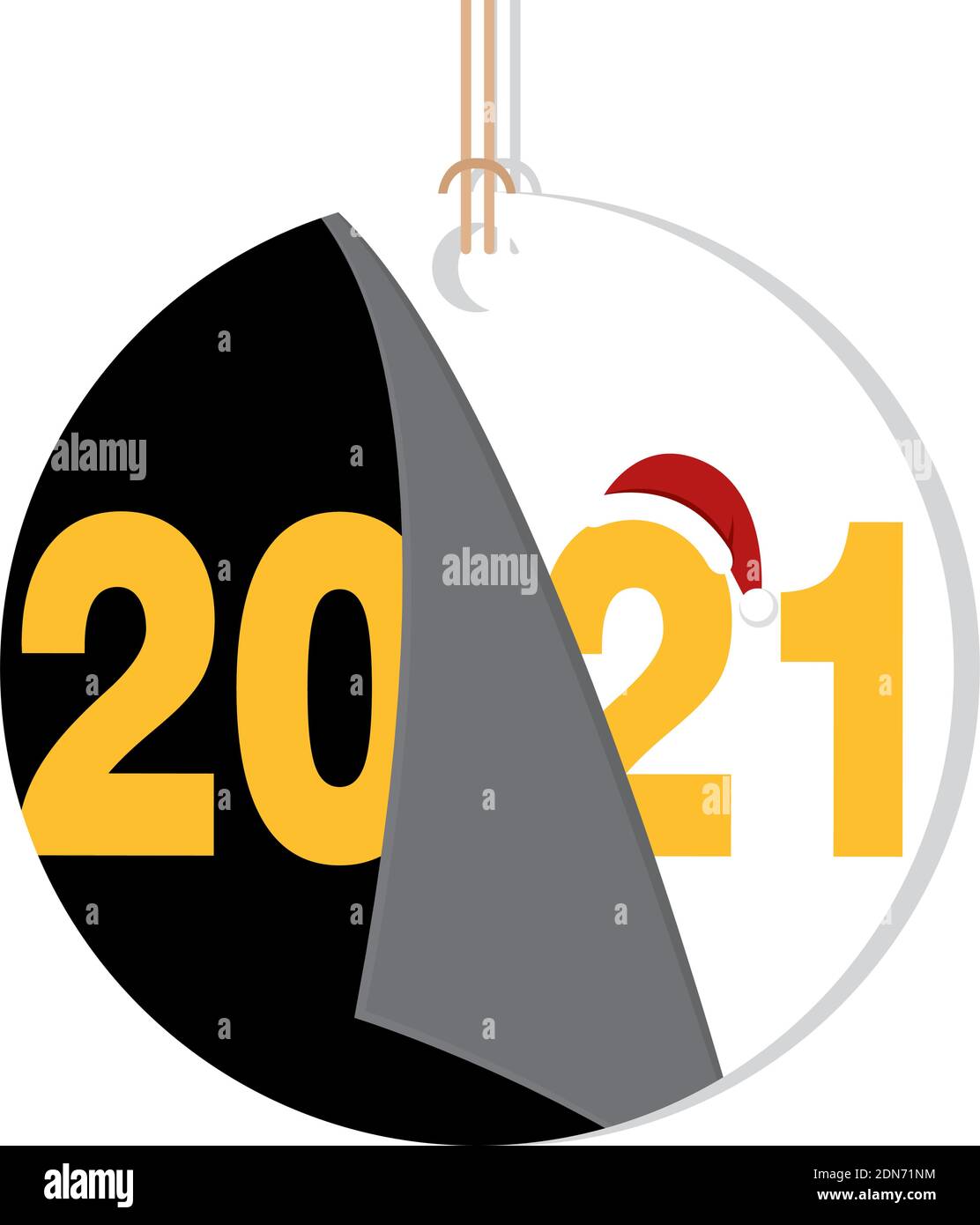Label of happy new year 2021 - Vector illustration Stock Vector Image ...