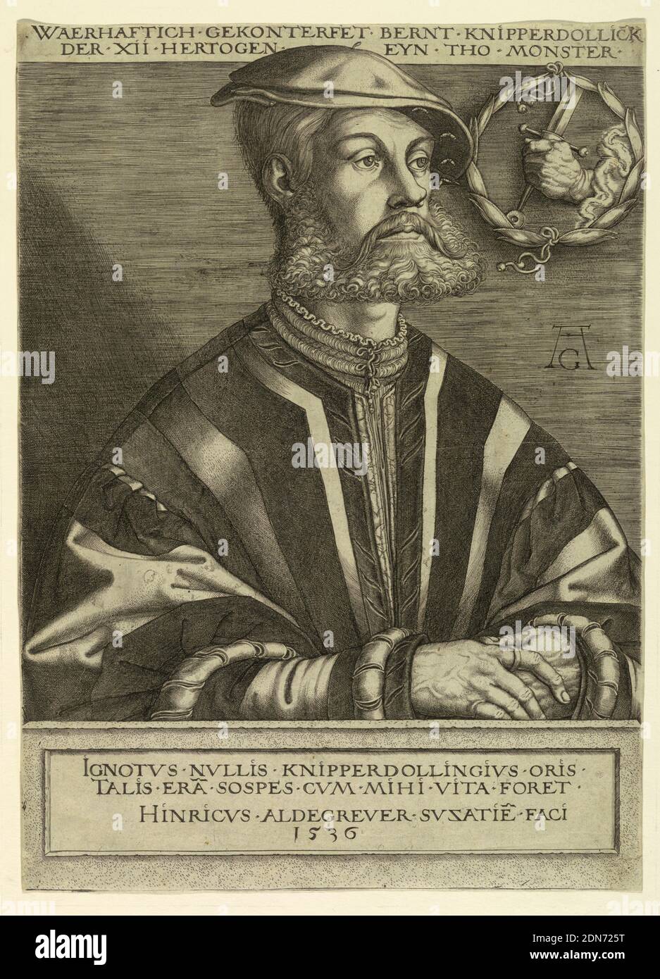 Portrait of Bernard Knipperdolling, A Chief of the Anabaptists of ...