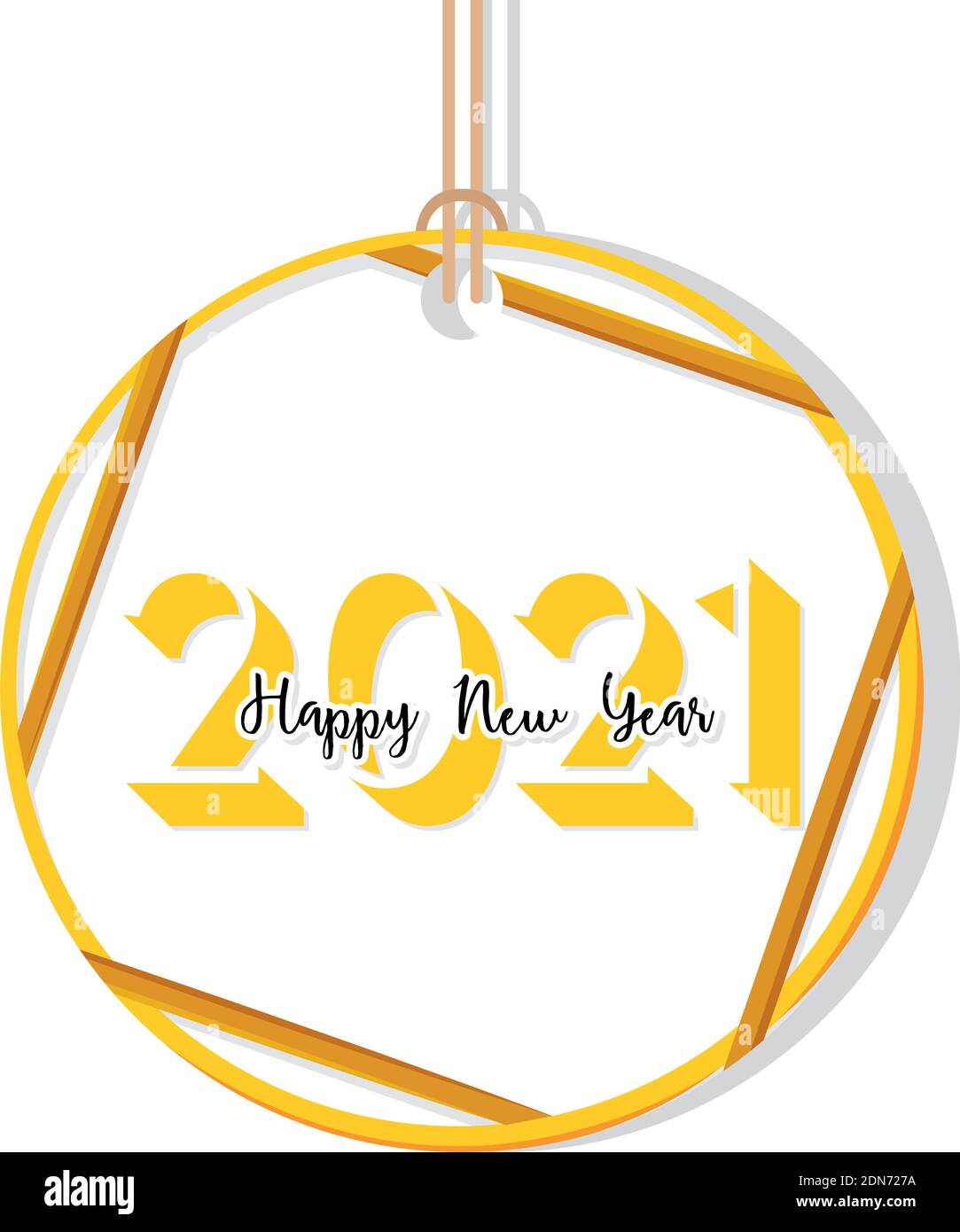 Label of happy new year 2021 - Vector illustration Stock Vector Image ...