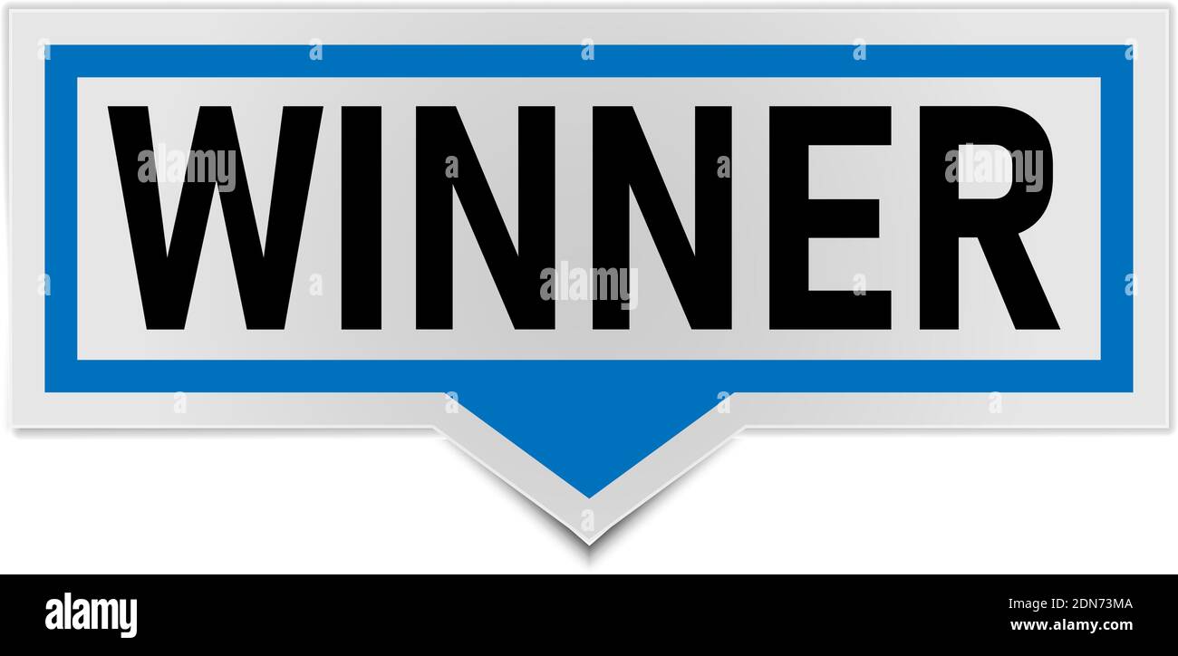 Winner square isolated sign Stock Vector Images - Alamy