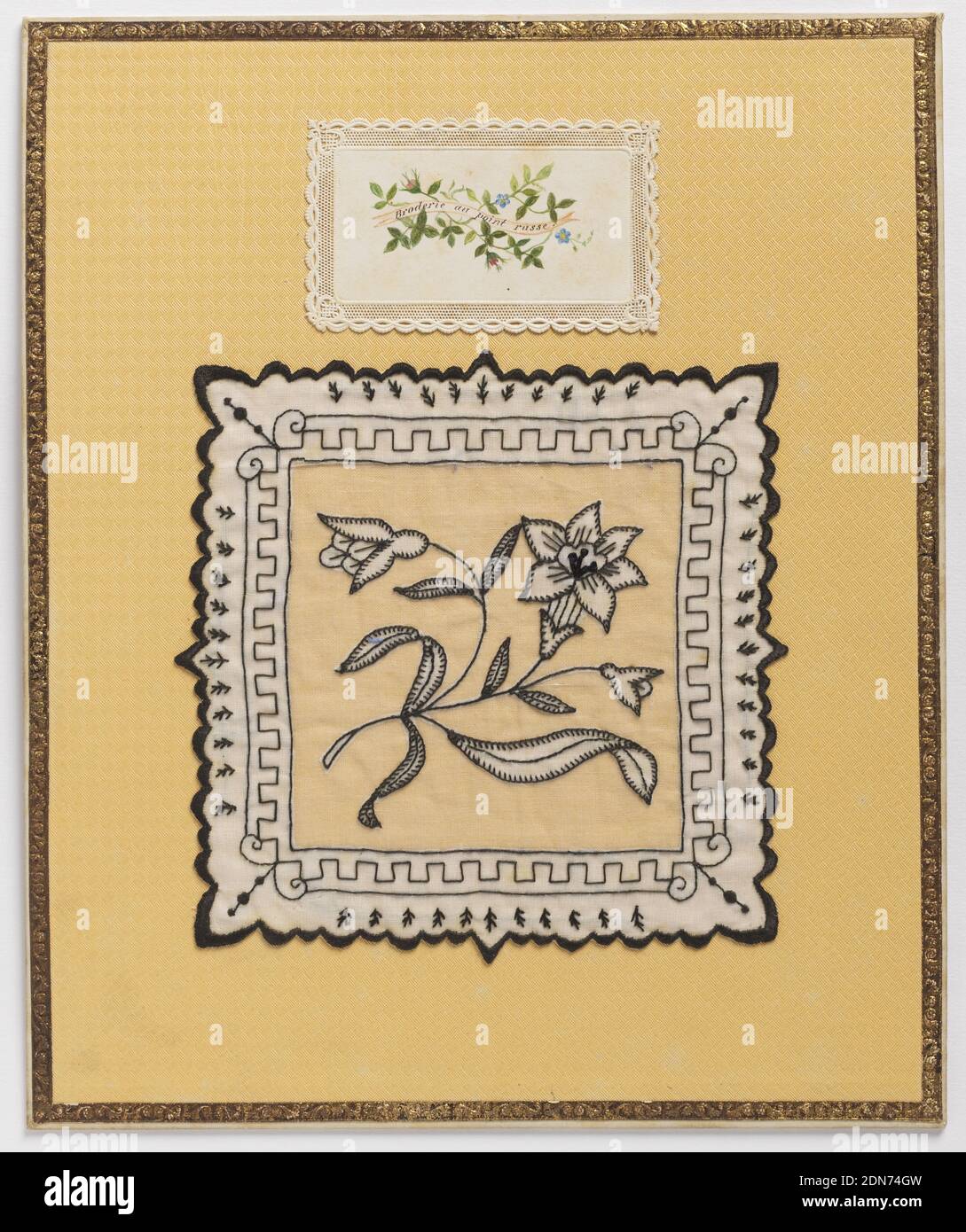 Sewing sample, France, late 19th century, Sewing sample Stock Photo - Alamy