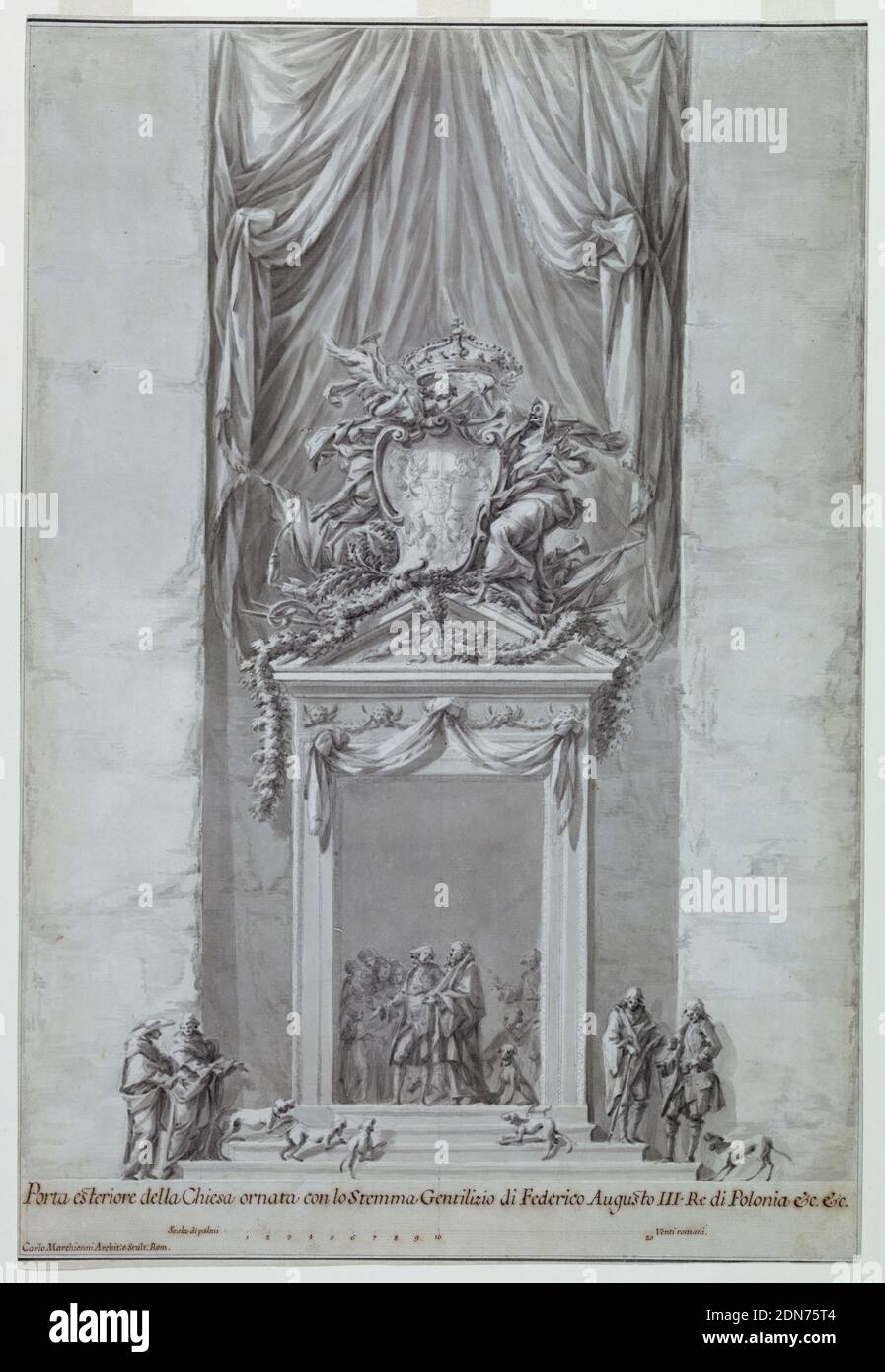 Doorway of San Salvatore in Lauro with Decoration for the Funeral of ...