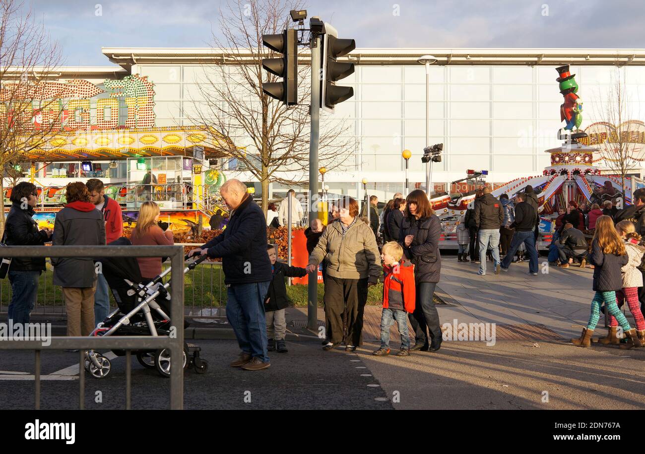 People mixing at a street fair Stock Photo - Alamy
