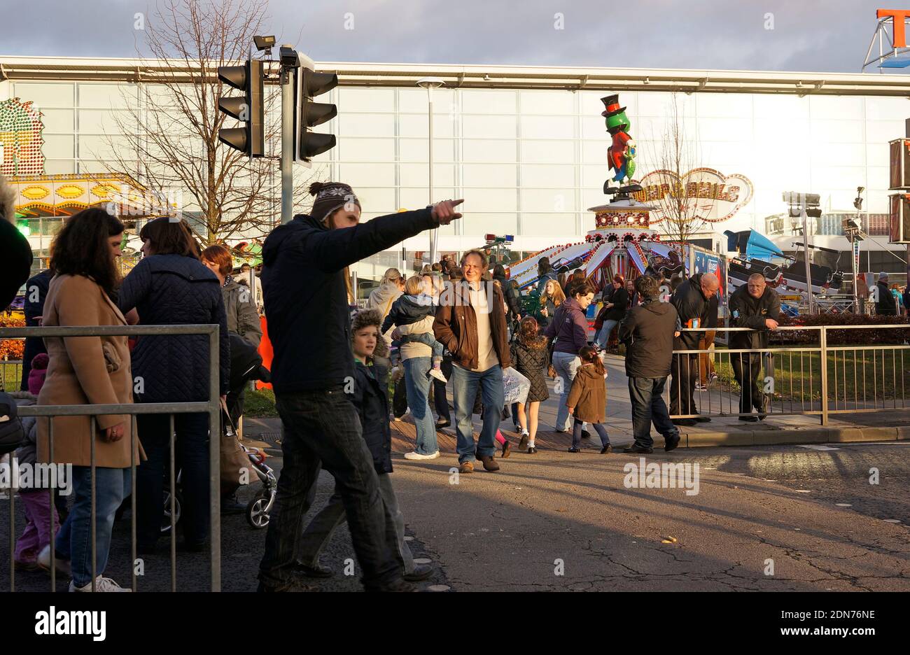 People mixing at a street fair Stock Photo - Alamy
