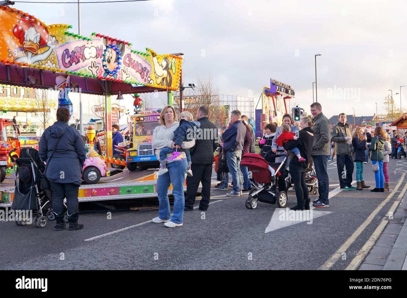 People mixing at a street fair Stock Photo - Alamy