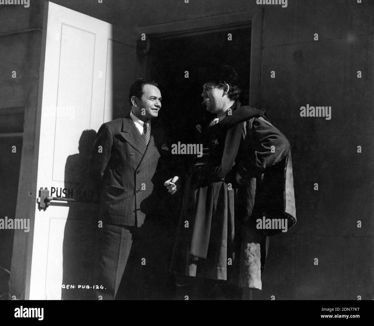 EDWARD G. ROBINSON (appearing in THUNDER IN THE CITY released 1937) and ...