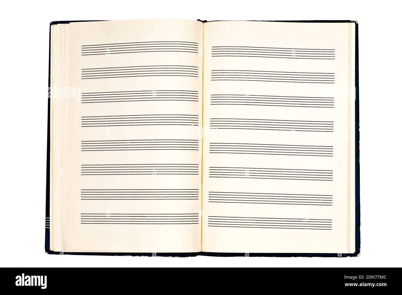 notebook for musical notes isolated on a white background Stock Photo ...