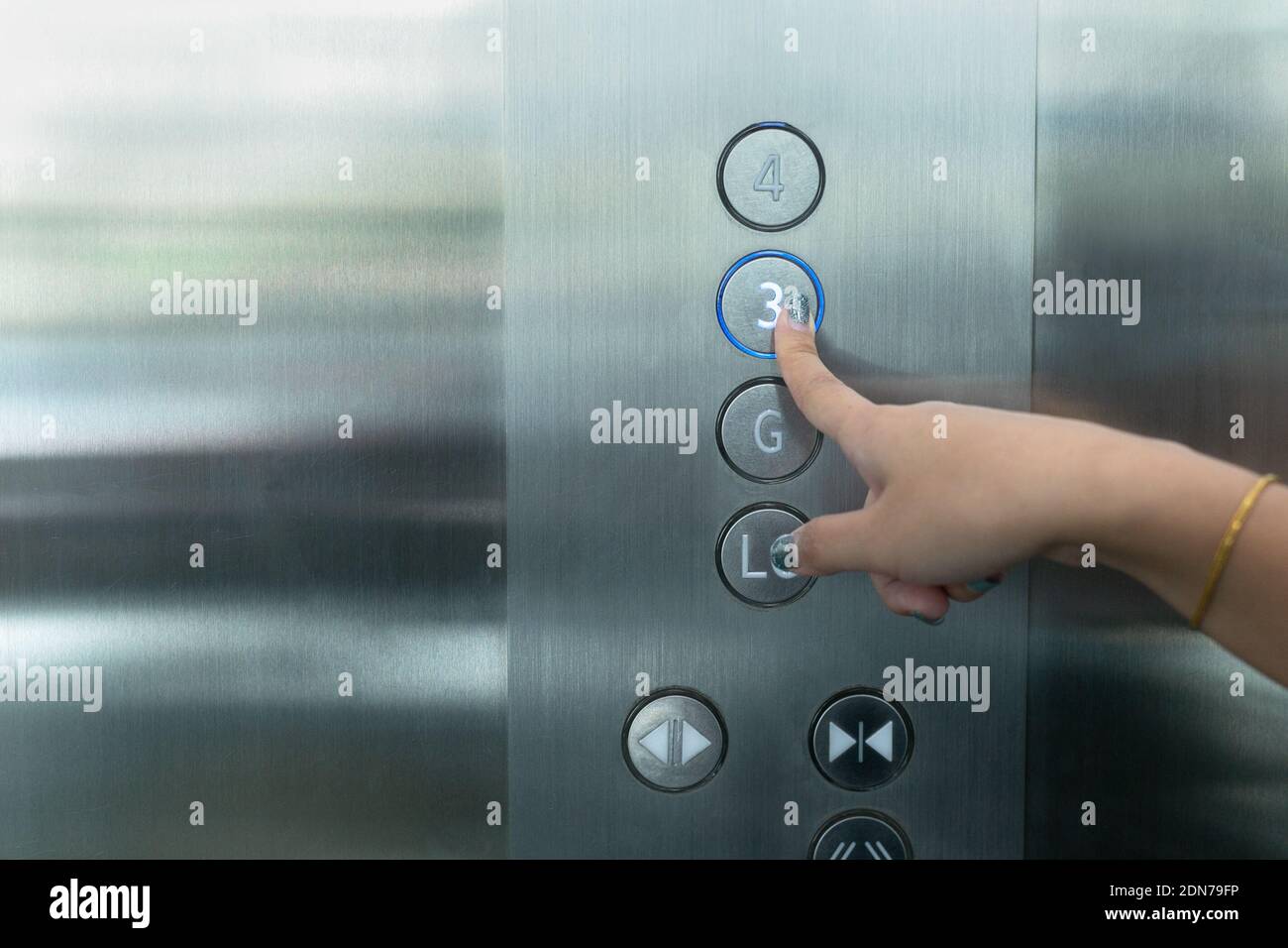Lift buttons hand hi-res stock photography and images - Alamy