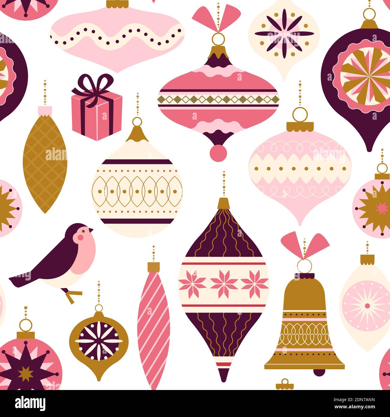 Seamless pattern. Christmas Decor. Can be used for background, wrapping ...