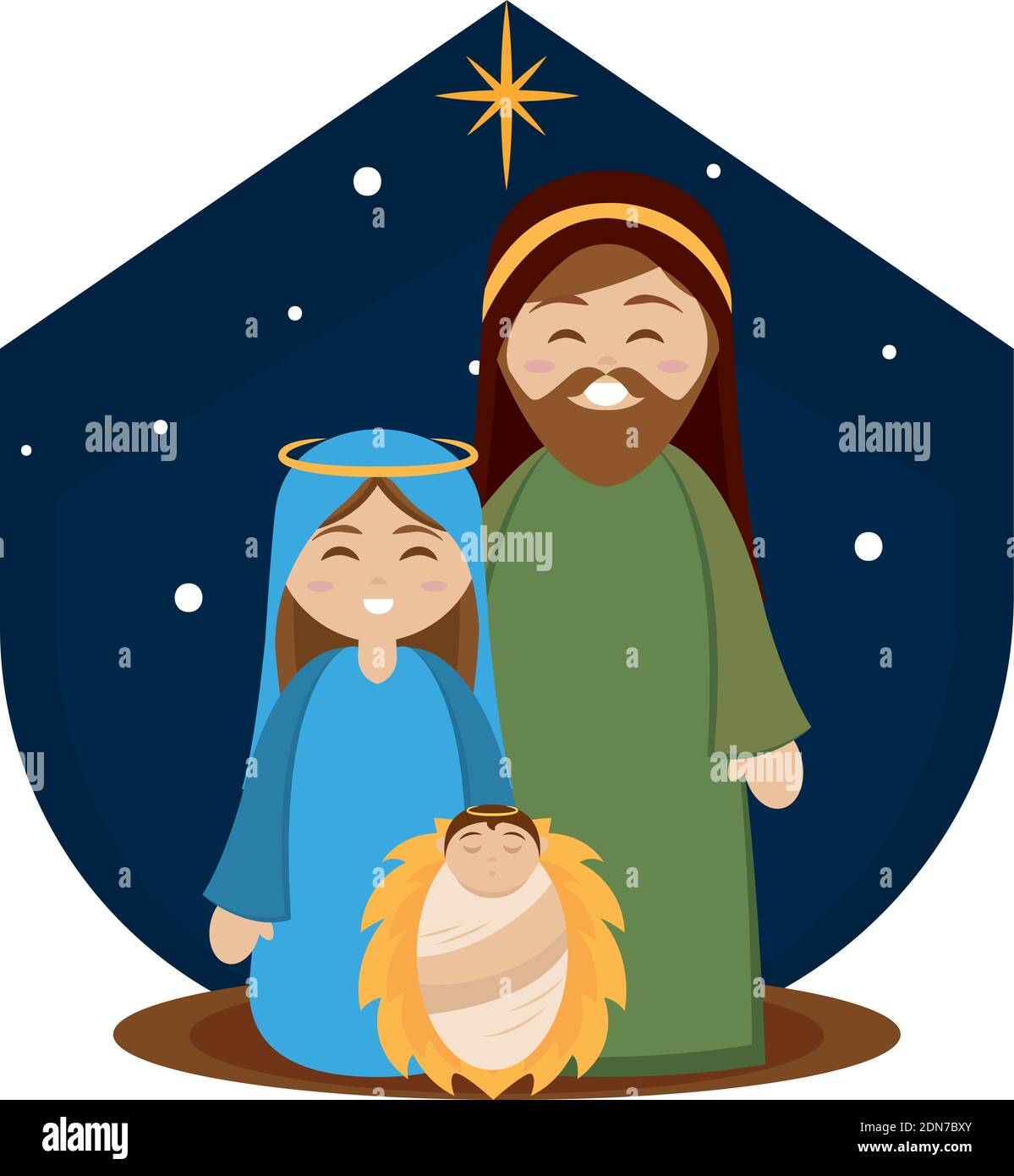 Cartoon of a nativity. Christmas character - Vector illustration Stock ...