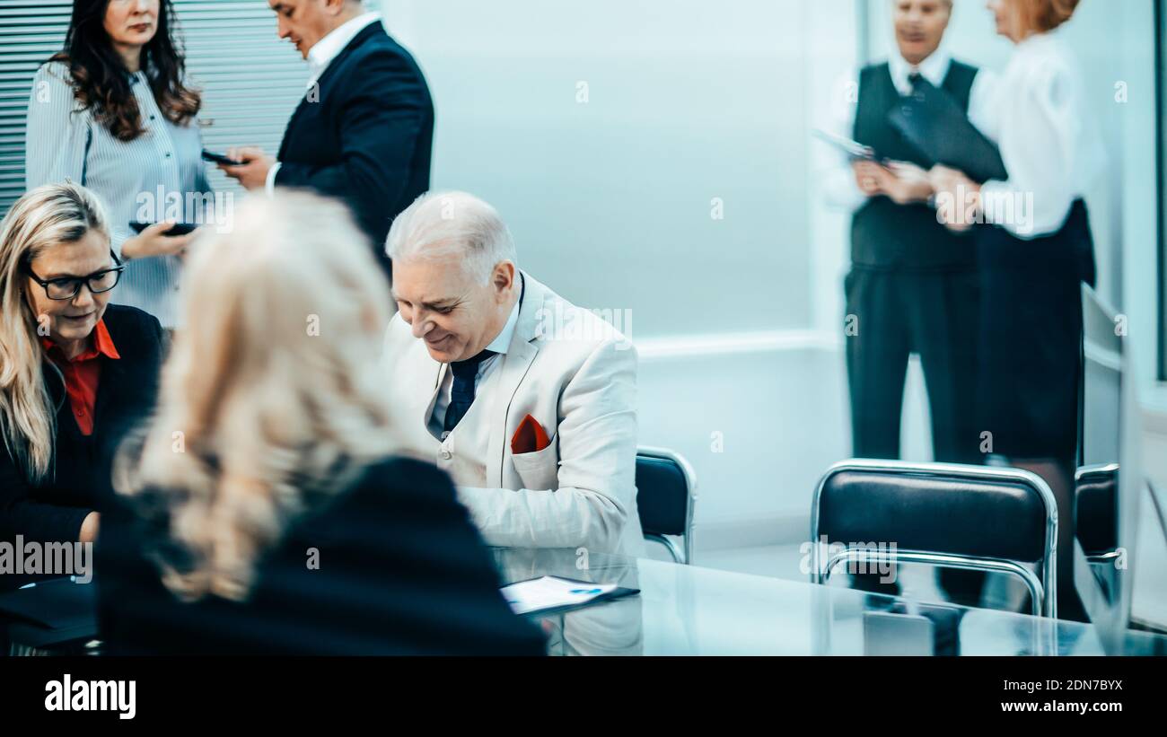group of business people is preparing to start negotiations Stock Photo ...