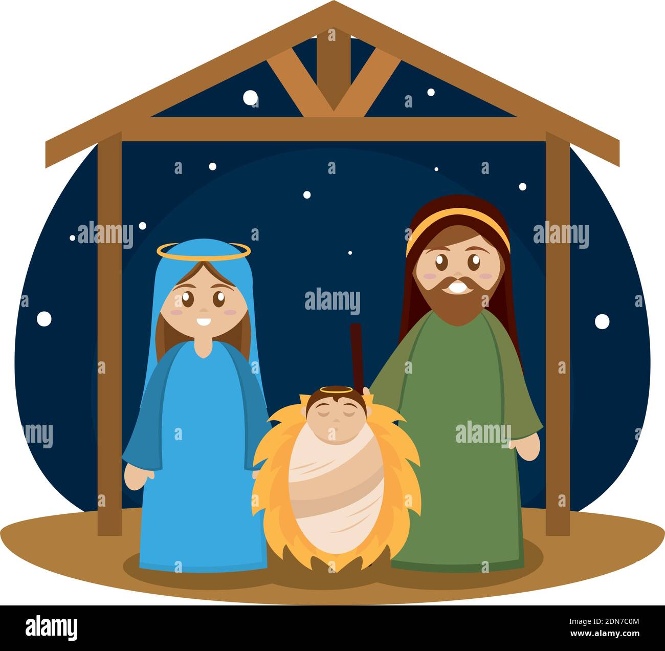 Cartoon of a nativity. Christmas character - Vector illustration Stock ...