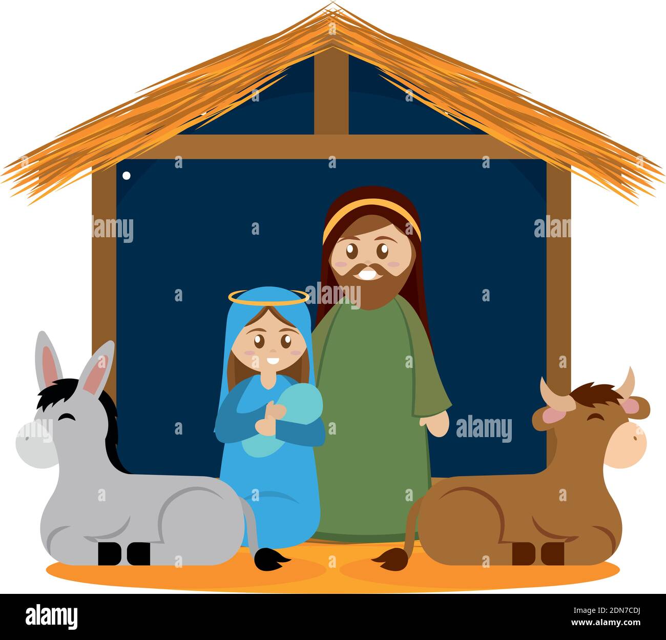 Cartoon of a nativity. Christmas character - Vector illustration Stock ...