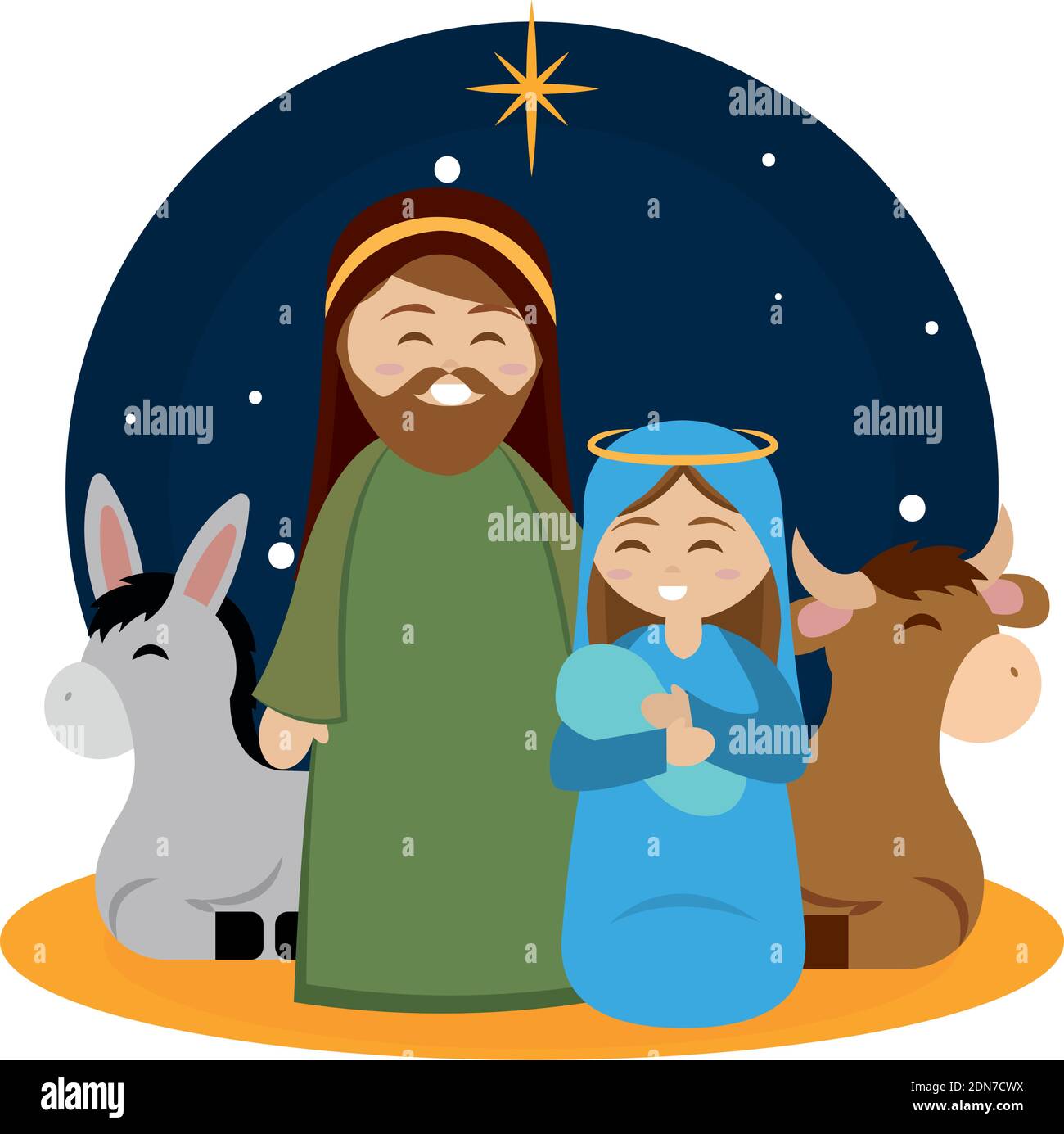Cartoon of a nativity. Christmas character - Vector illustration Stock ...