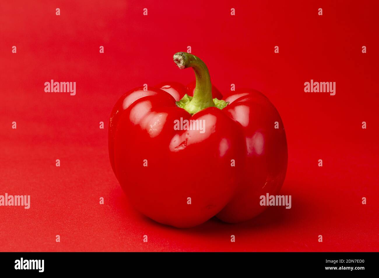 Lovely all red reflecting vibrant red Bell pepper or fresh paprika ...