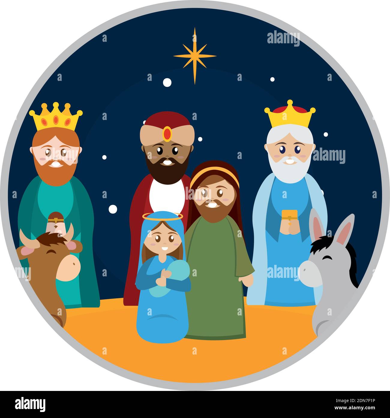 Cartoon of a nativity. Christmas character - Vector illustration Stock ...