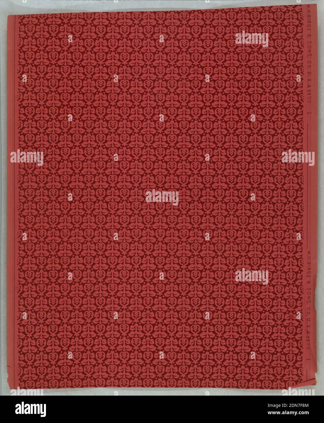 Sidewall, M.H. Birge & Sons Co., 1834, Machine-printed on ingrain paper ...