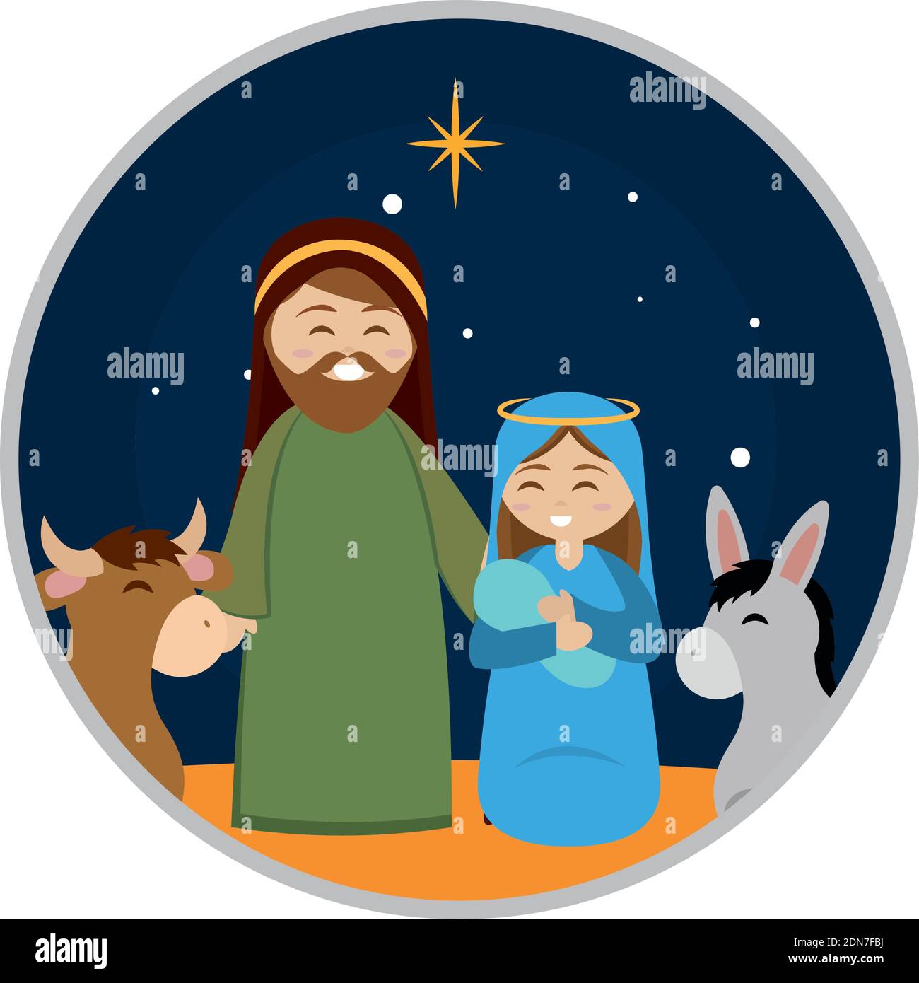 Cartoon of a nativity. Christmas character - Vector illustration Stock ...