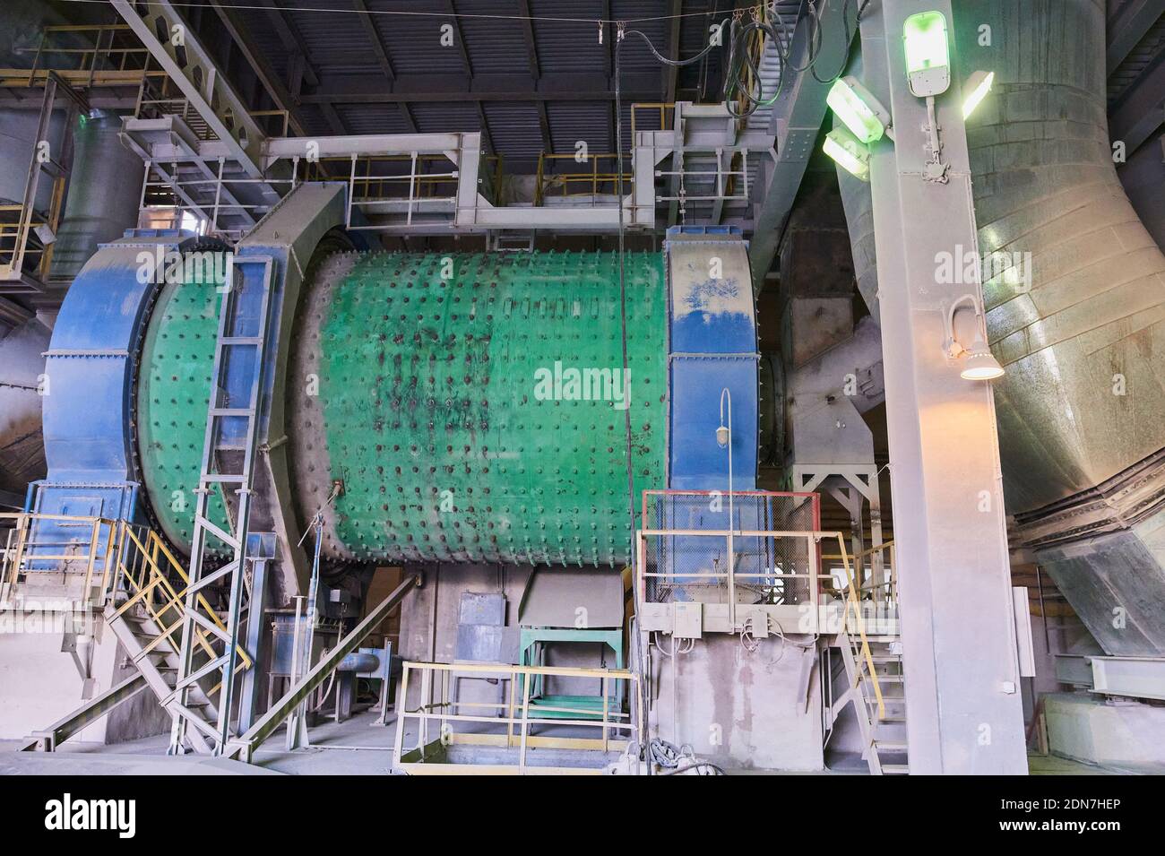 Concrete mixing tower. Concept of on-site construction facility Stock ...
