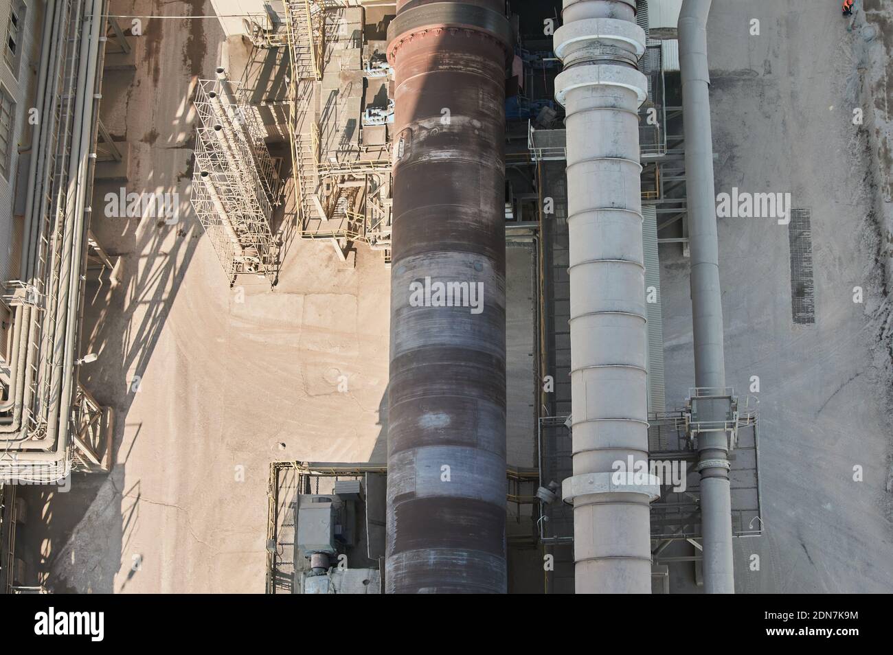Concrete mixing tower. Concept of on-site construction facility Stock ...