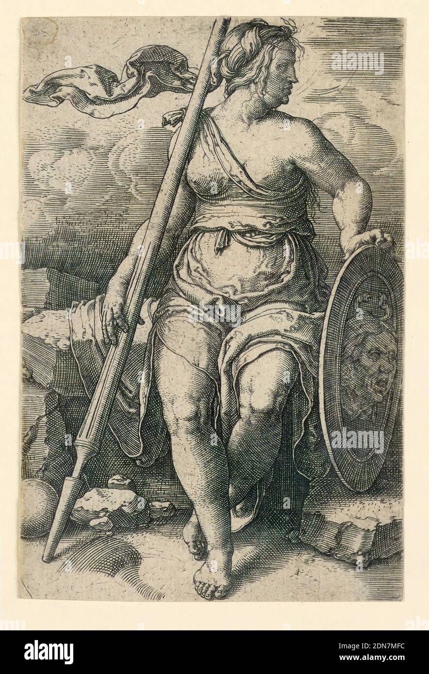 Pallas Athena (Minerva), Lucas van Leyden, Netherlandish, ca. 1494–1533 ...