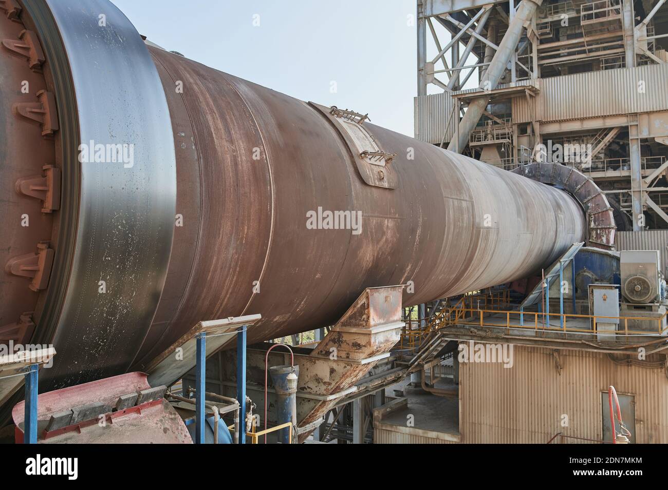 Concrete mixing tower. Concept of on-site construction facility Stock ...