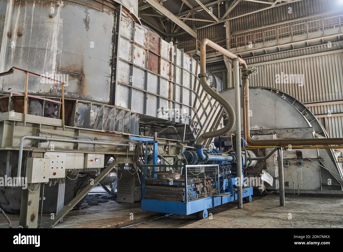 Concrete mixing tower. Concept of on-site construction facility Stock ...
