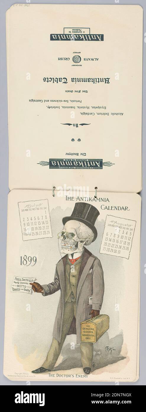 1898 calendar hi-res stock photography and images - Alamy
