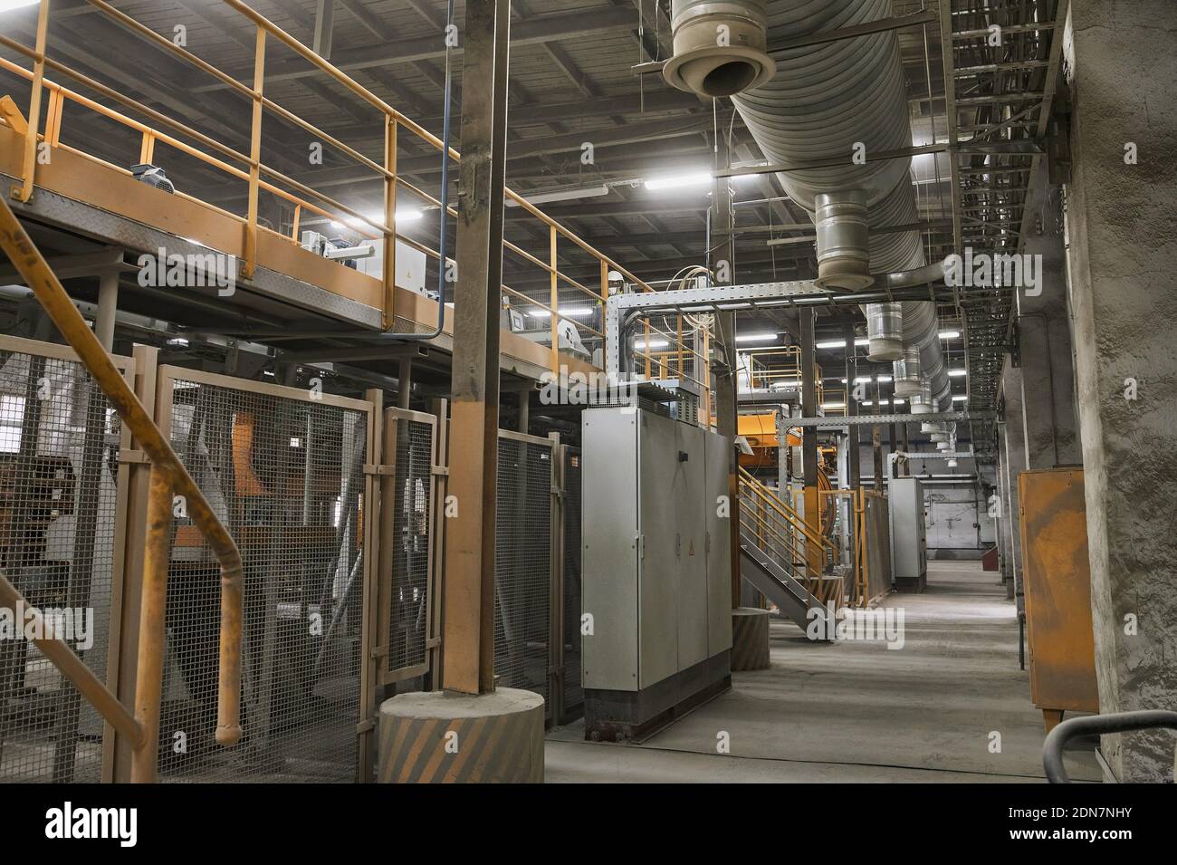Concrete mixing tower. Concept of on-site construction facility Stock ...