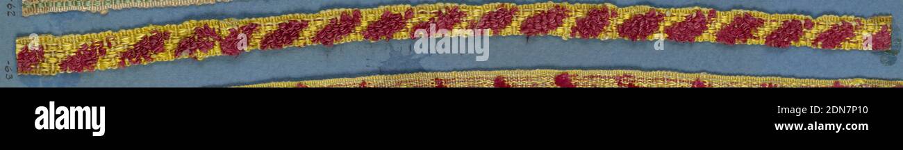 Trimming, Medium: silk Technique: uncut supplementary warp pile in a ...