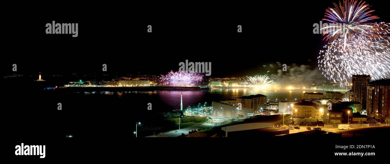 celebration of the naval battle in la coruña, spain Stock Photo - Alamy